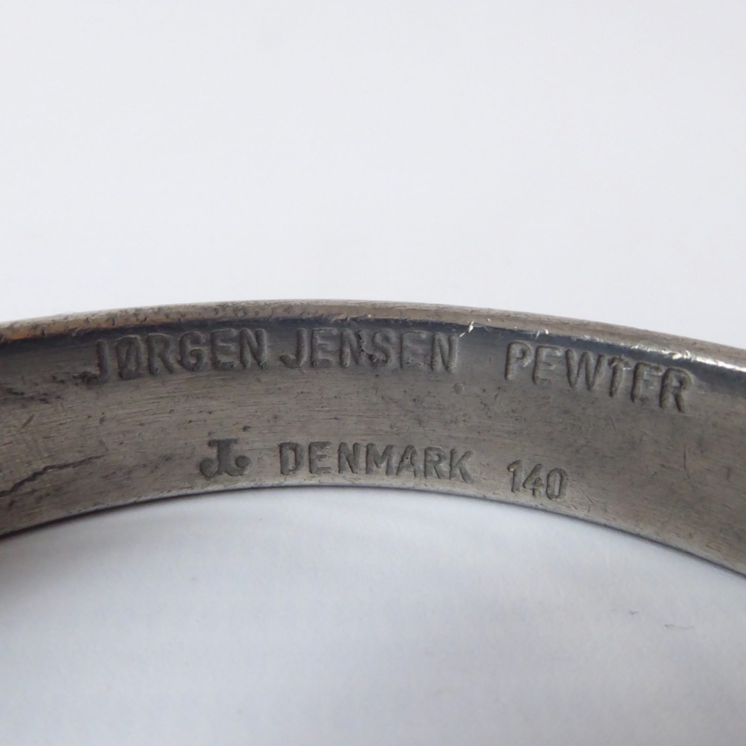 Jorgen Jensen Danish vintage pewter plain bangle bracelet #140, MCM ...